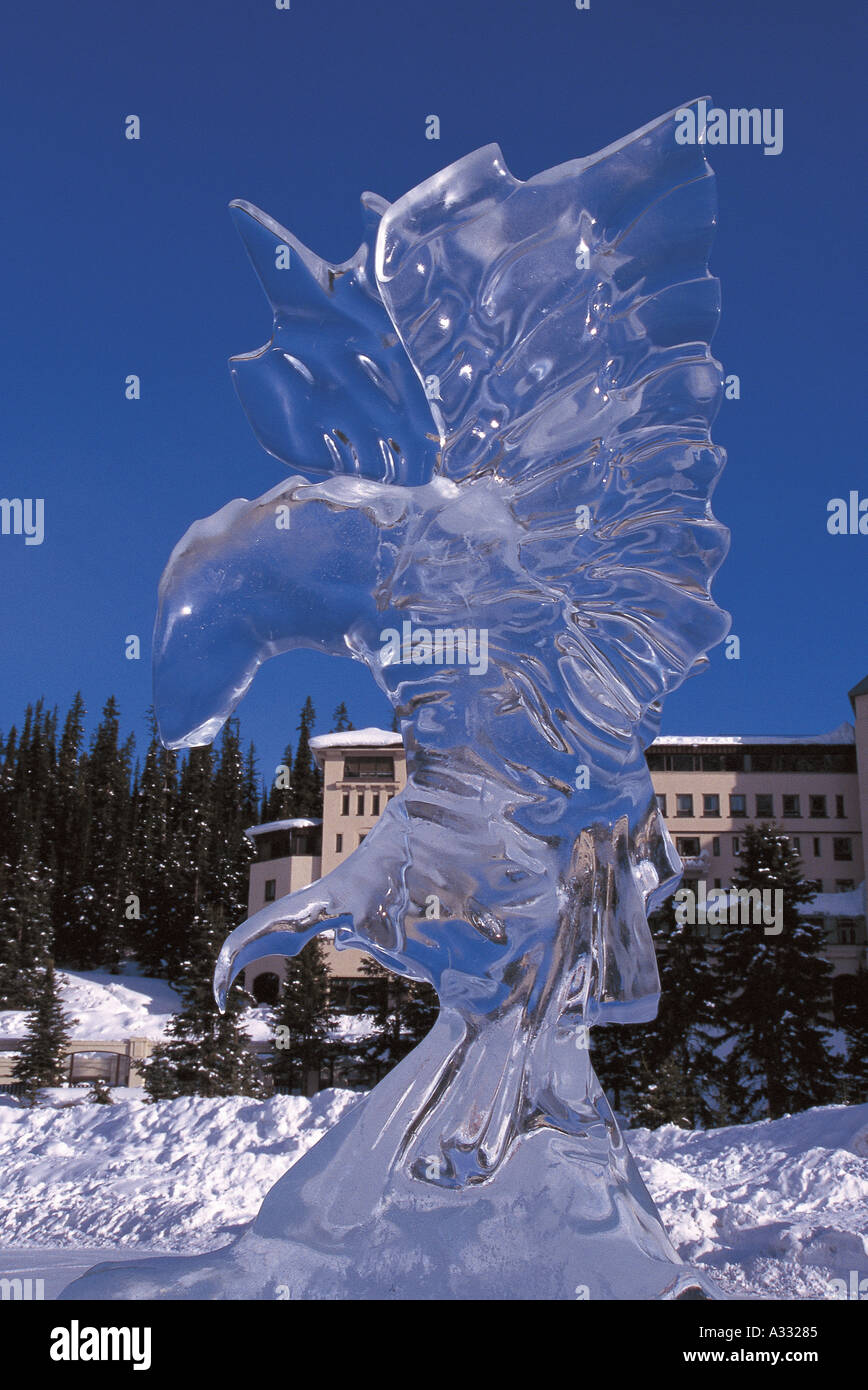 Ice Sculpture Lake Louise Stock Photo - Alamy