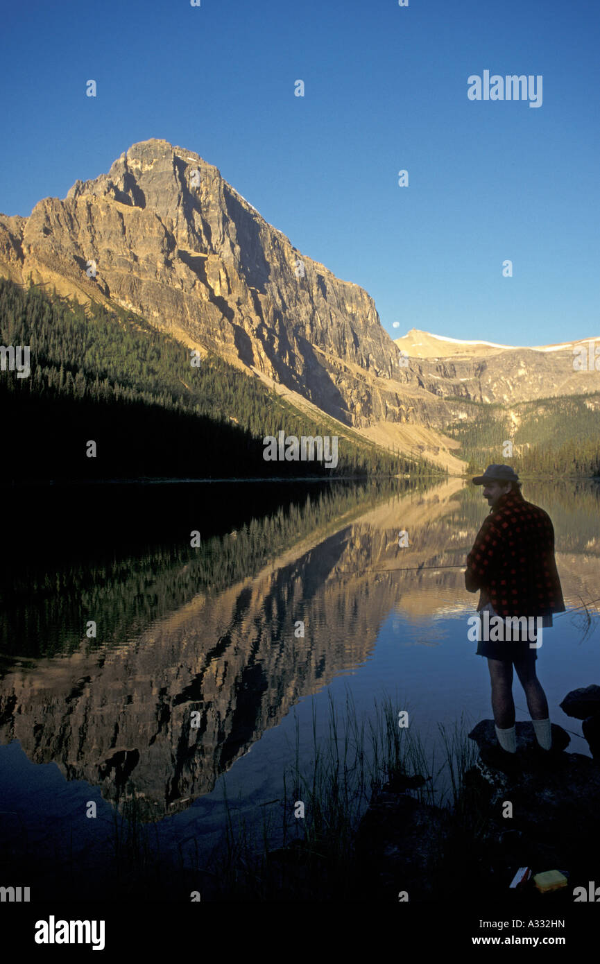 Fisherman in Banff National Park Stock Photo - Alamy