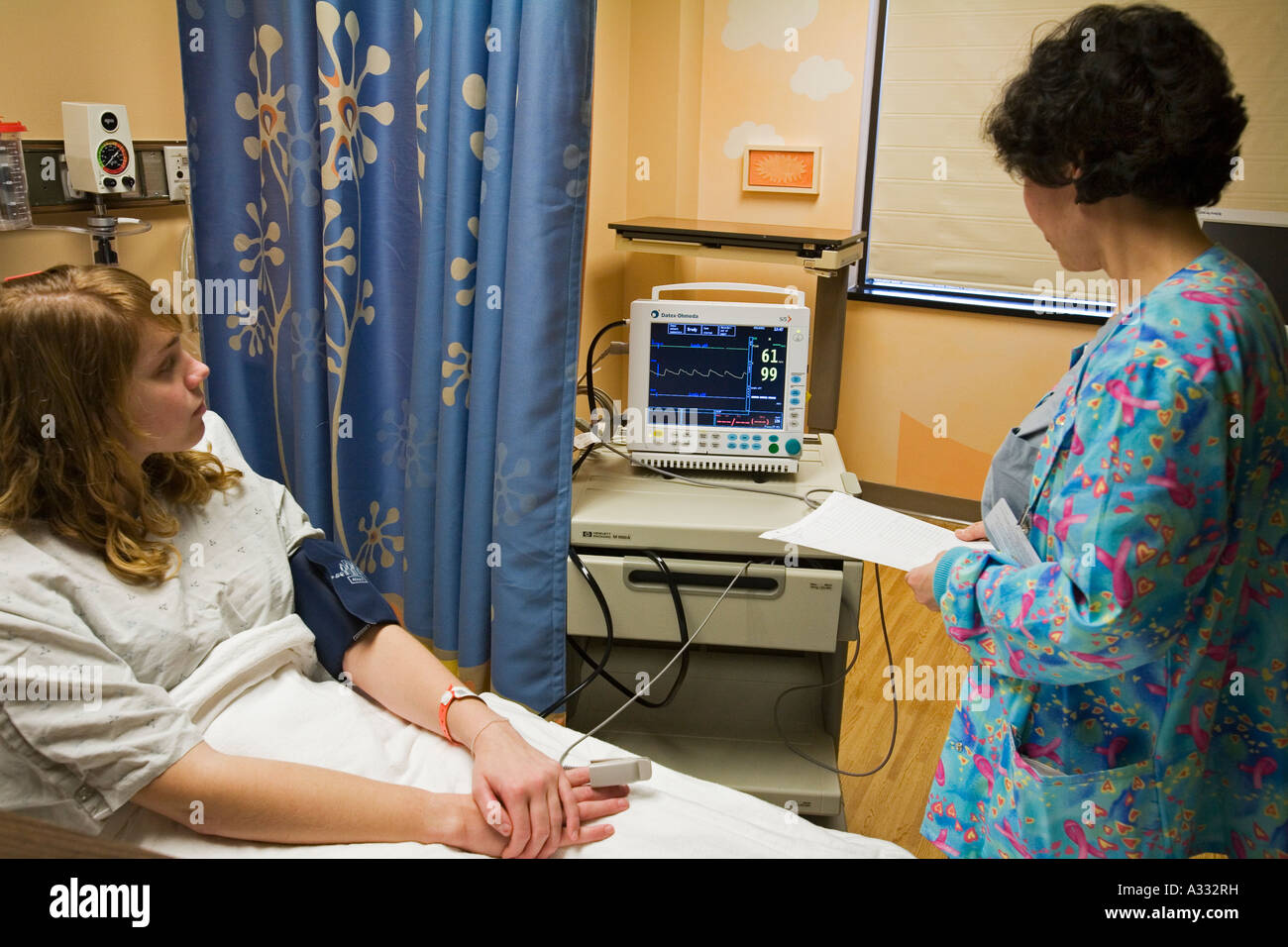 Teenage Girl Prepares for Surgery Stock Photo - Alamy