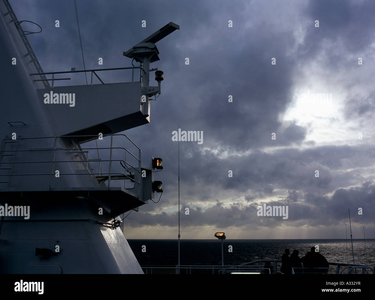 Passenger deck of a ferry ship of the Reederei Color Line Stock Photo ...