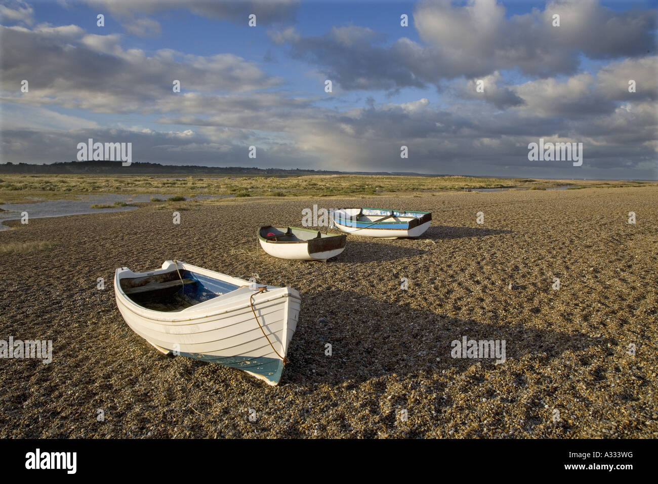Crab boats on Cley Beach in Winter north Norfolk coast UK Stock Photo ...