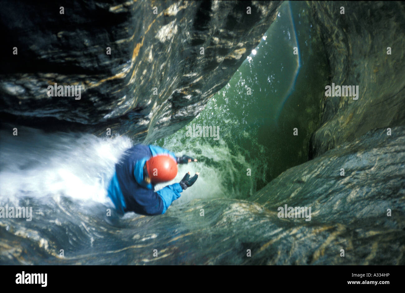 Canyoning slide hi-res stock photography and images - Alamy