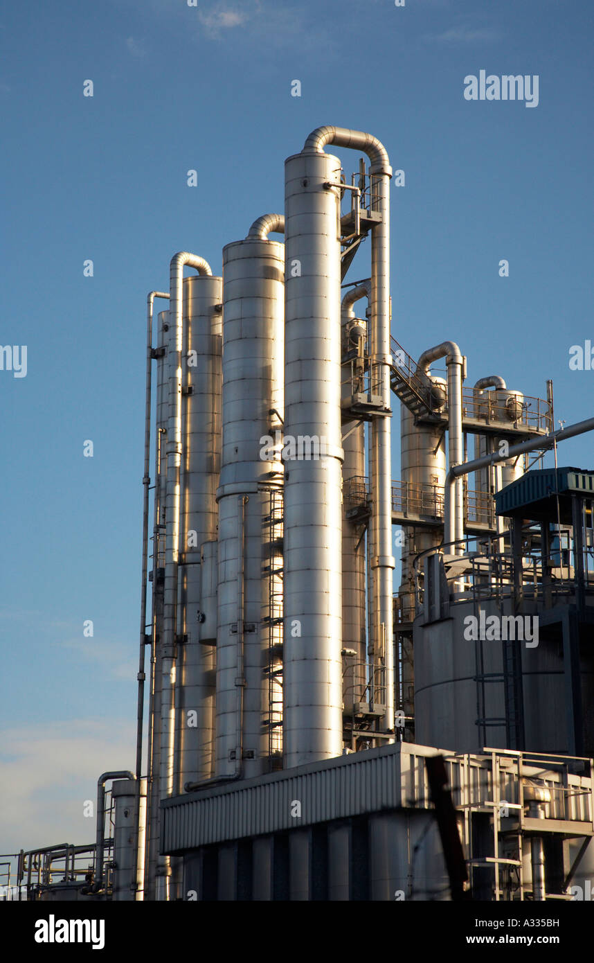 Neutral grain distillery at Syral's Greenwich production site London UK ...