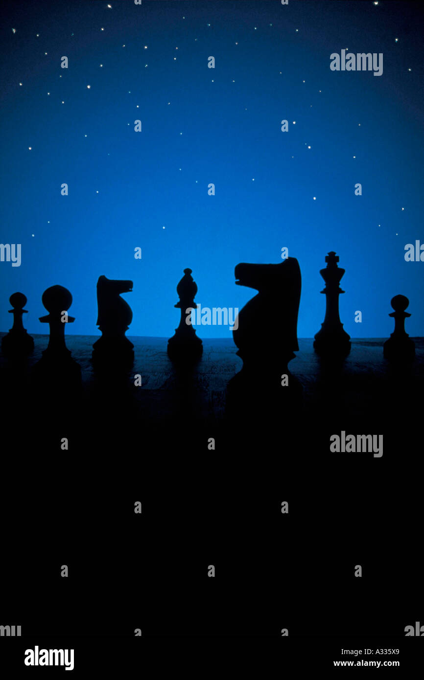 Chess pieces and stars Stock Photo - Alamy