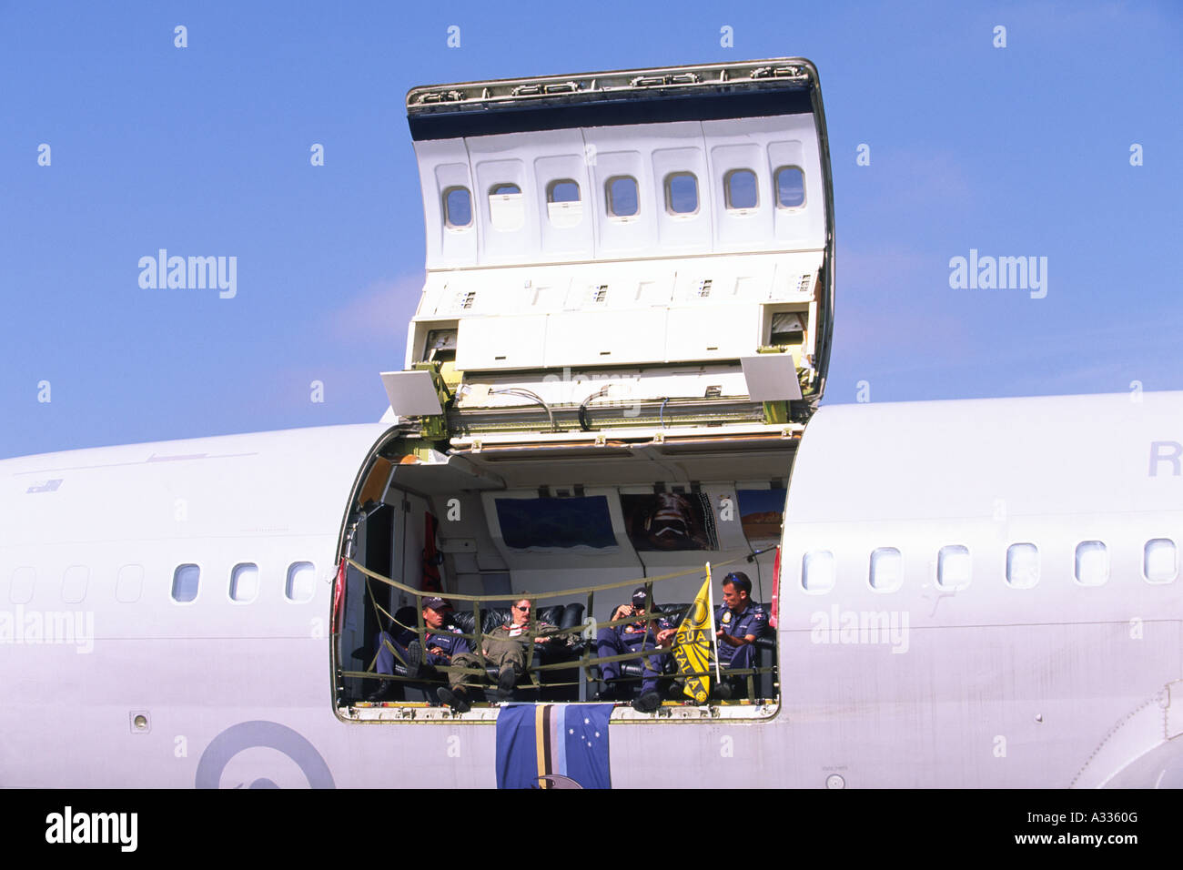 Cargo hatch on a Boeing 707 operated buy the Royal Australian Air Force ...