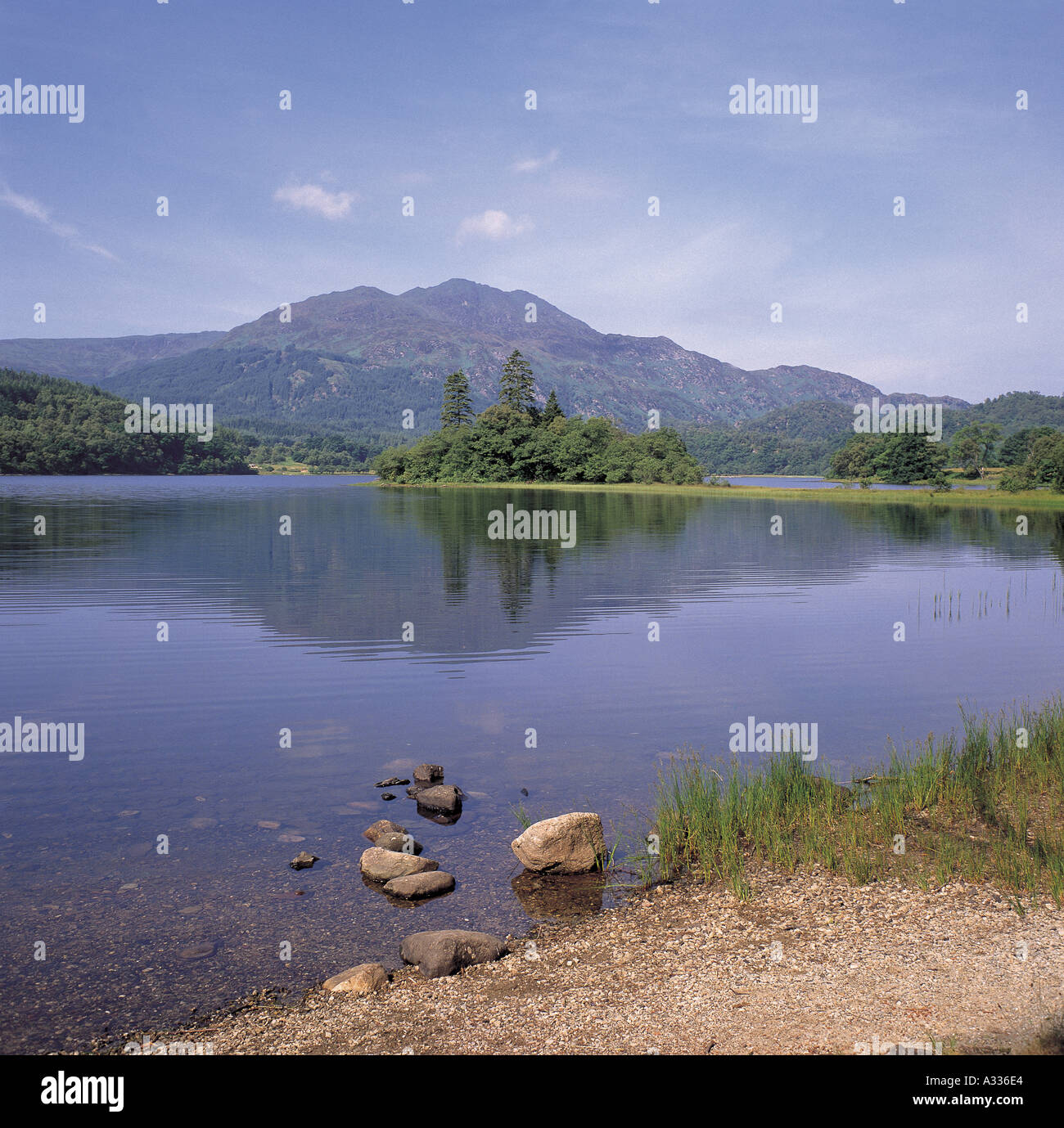 Loch achray reflection hi-res stock photography and images - Alamy