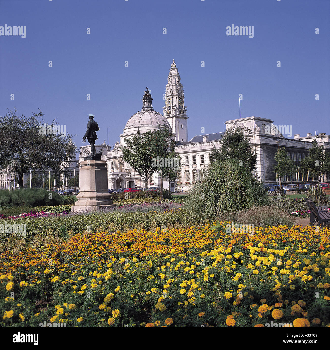 Cardiff Civic Centre Stock Photo - Alamy