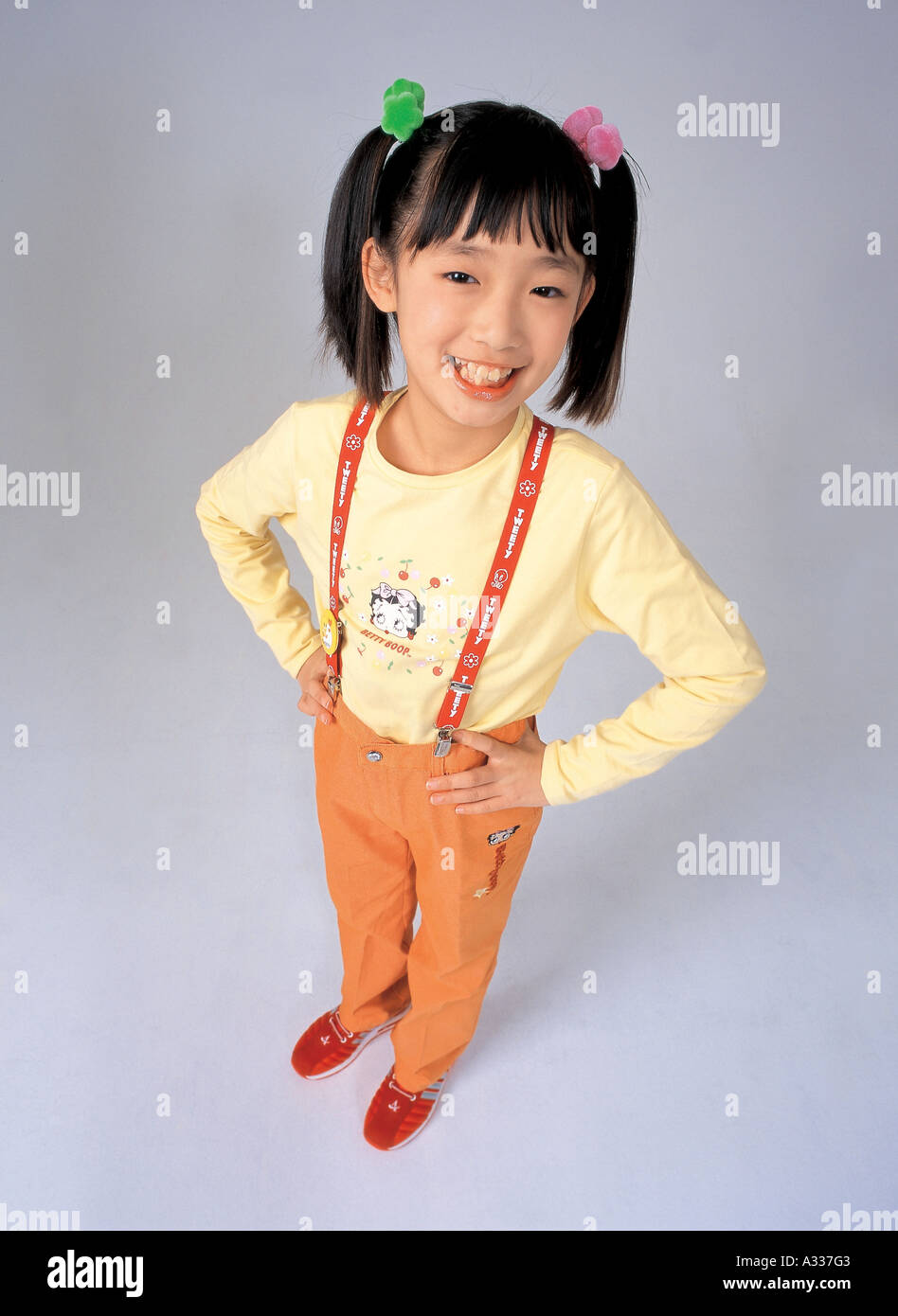 Women girl child overalls hi-res stock photography and images - Alamy