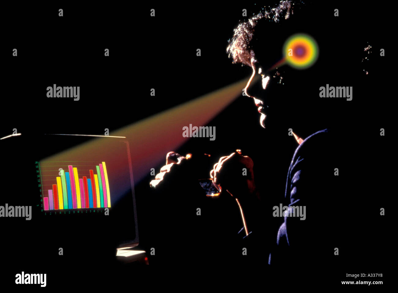 Computer mind connection CC6 Stock Photo - Alamy