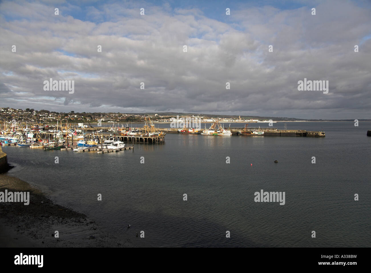 Newlyn Harbour Cornwall UK harbor docks fish quay dock fishing port ...