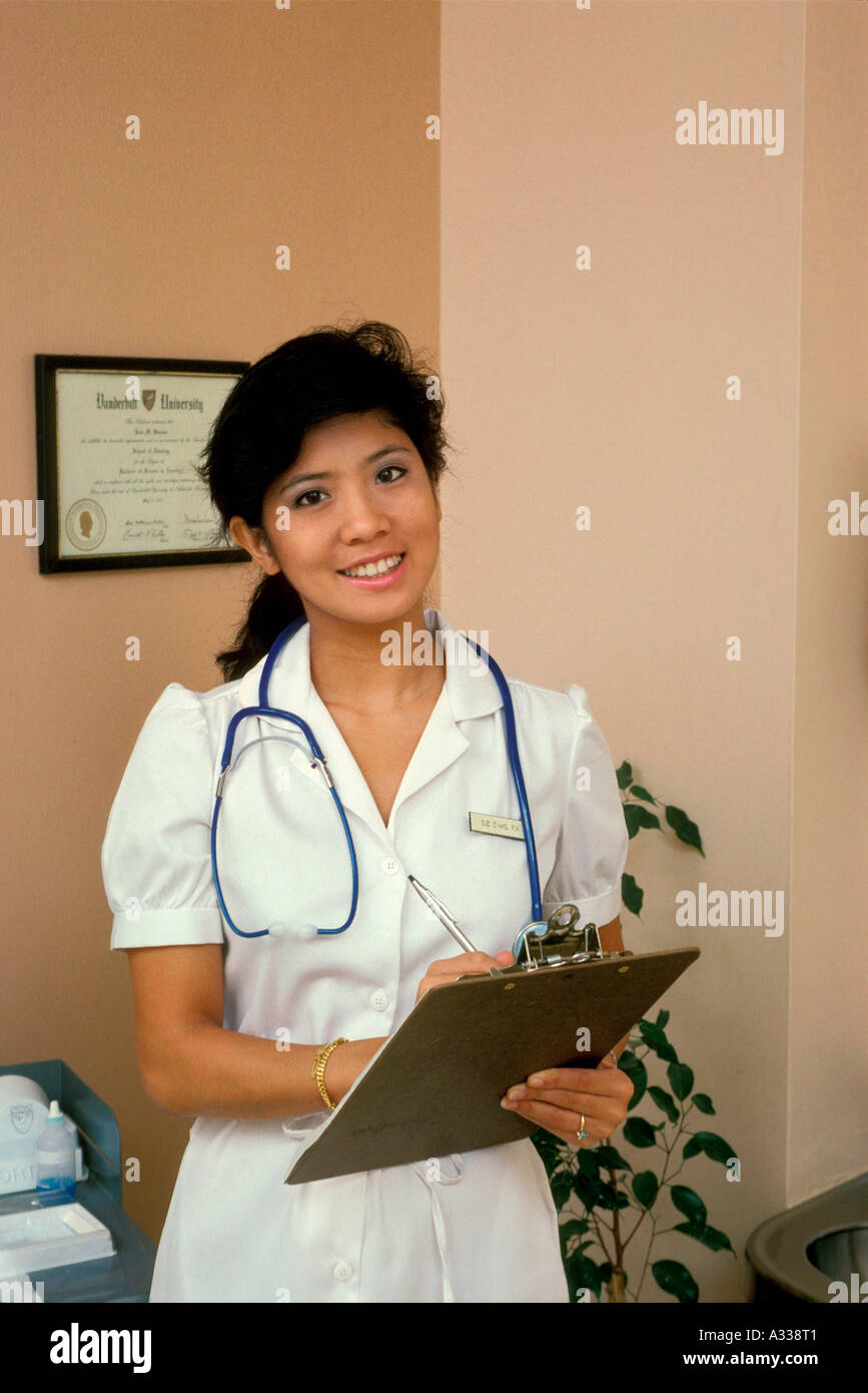 Asian woman nurse MR764 Stock Photo - Alamy
