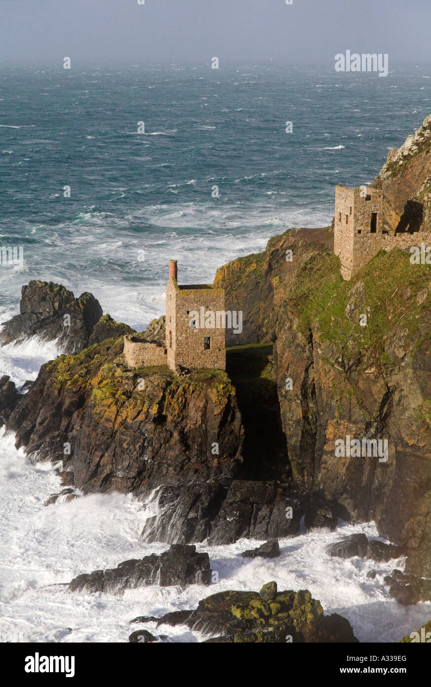 Botallack Tin Mine Crowns Mine Winding Engine House near St Just Lands ...