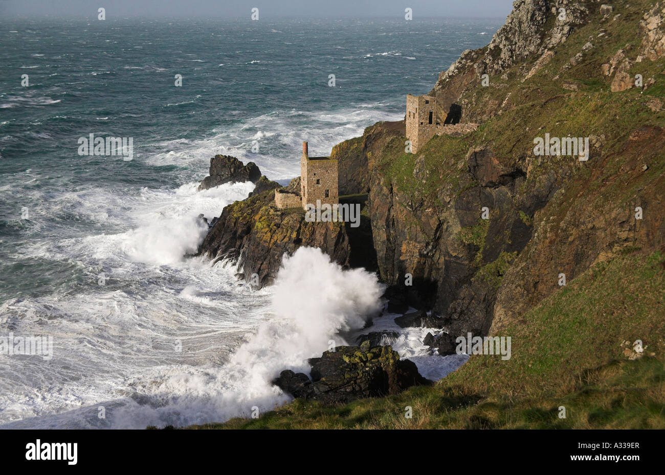 Botallack Tin Mine Crowns Mine Winding Engine House near St Just Lands ...