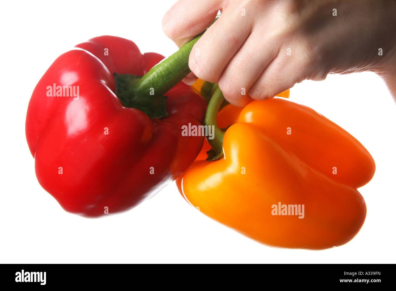 Woman Holding Peppers Model Released Stock Photo - Alamy
