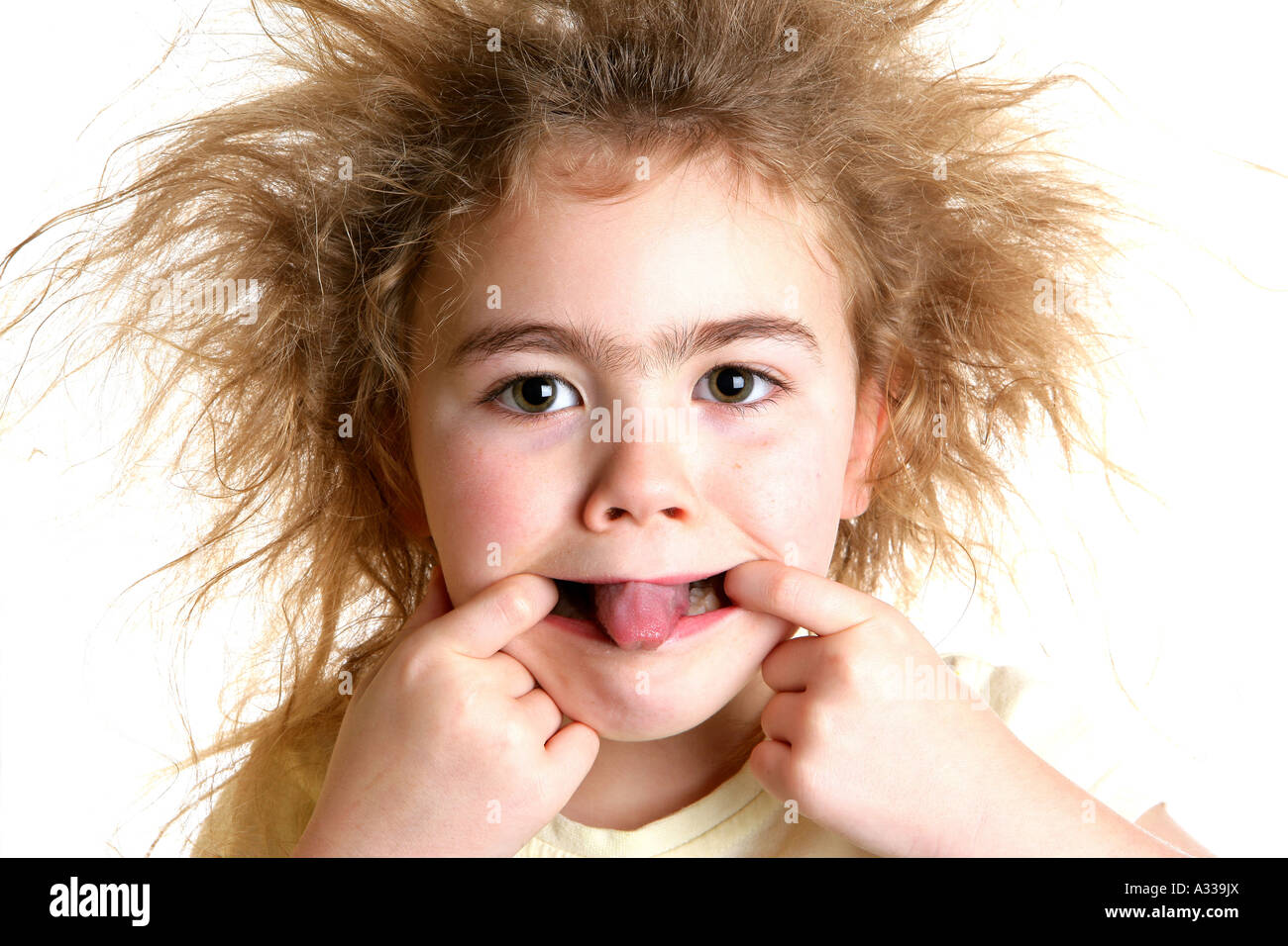 Young Girl Pulling Faces Model Released Stock Photo - Alamy