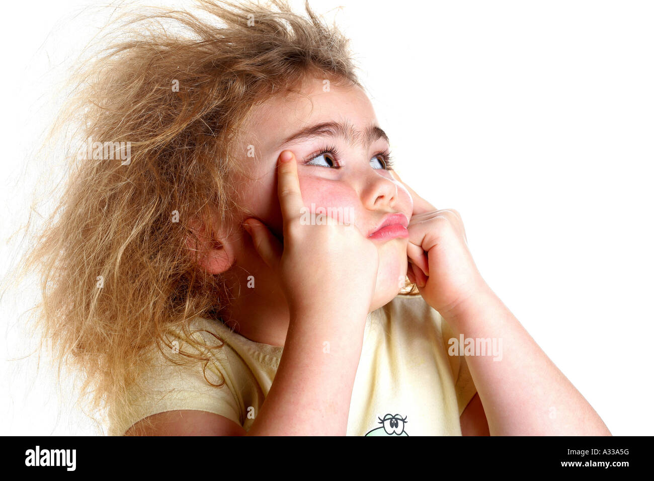 Young Girl Pulling Faces Model Released Stock Photo - Alamy