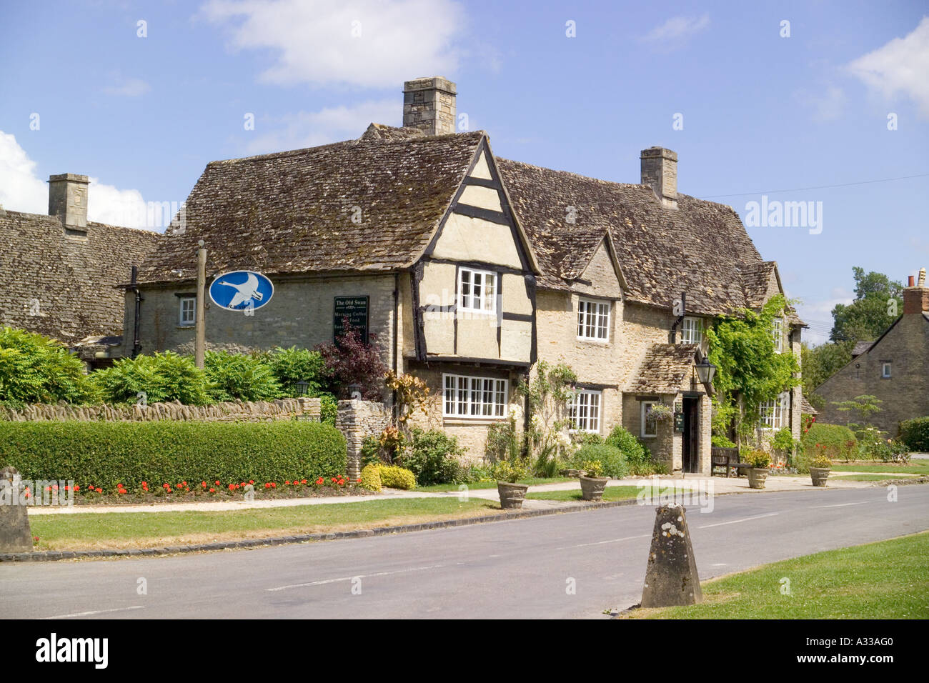 The Old Swan at Minster Lovell, Oxfordshire Stock Photo - Alamy