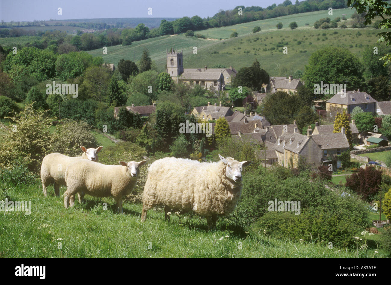 The Cotswold village of Naunton, Gloucestershire Stock Photo - Alamy