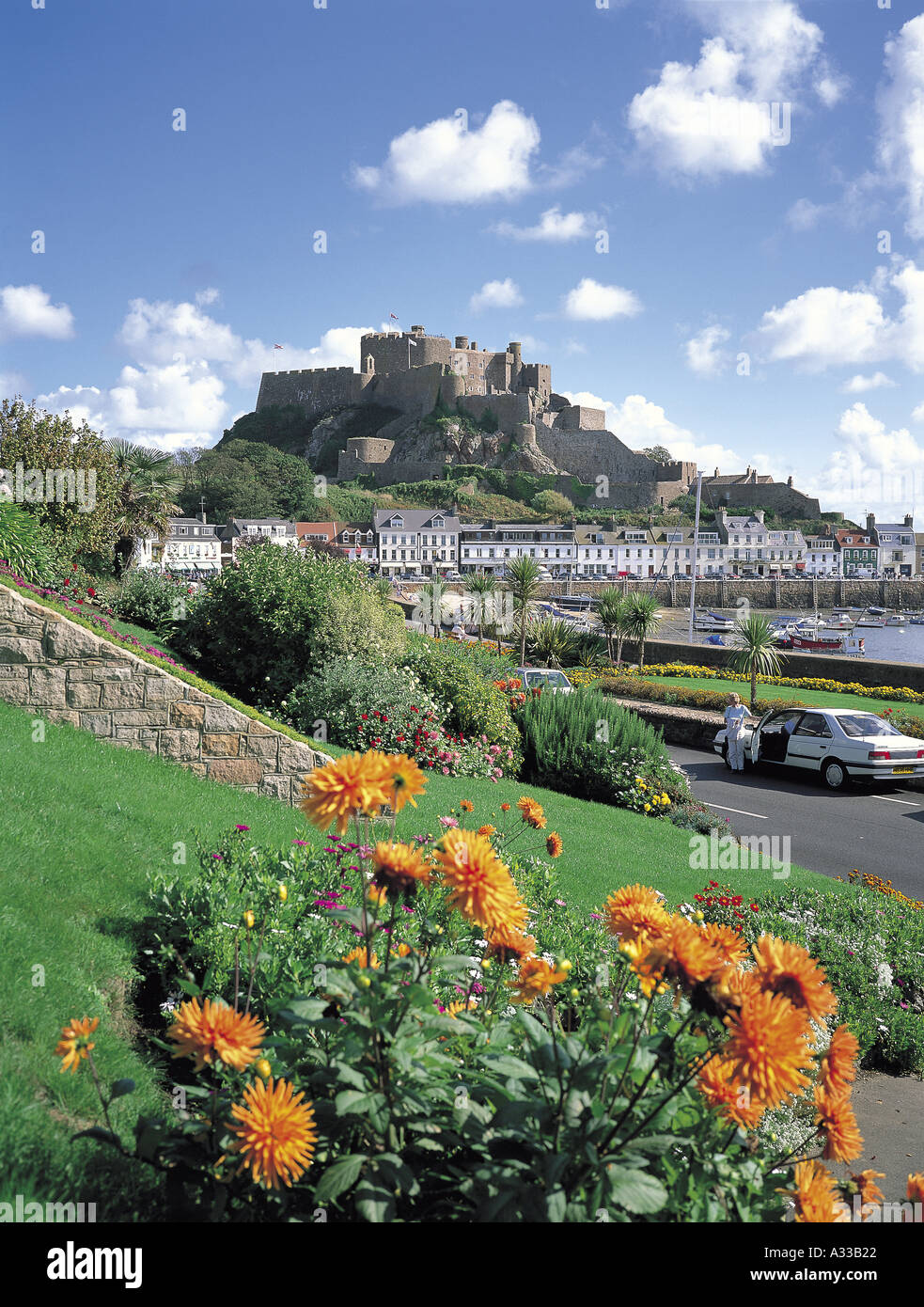 Mont Orgueil Castle Stock Photo - Alamy