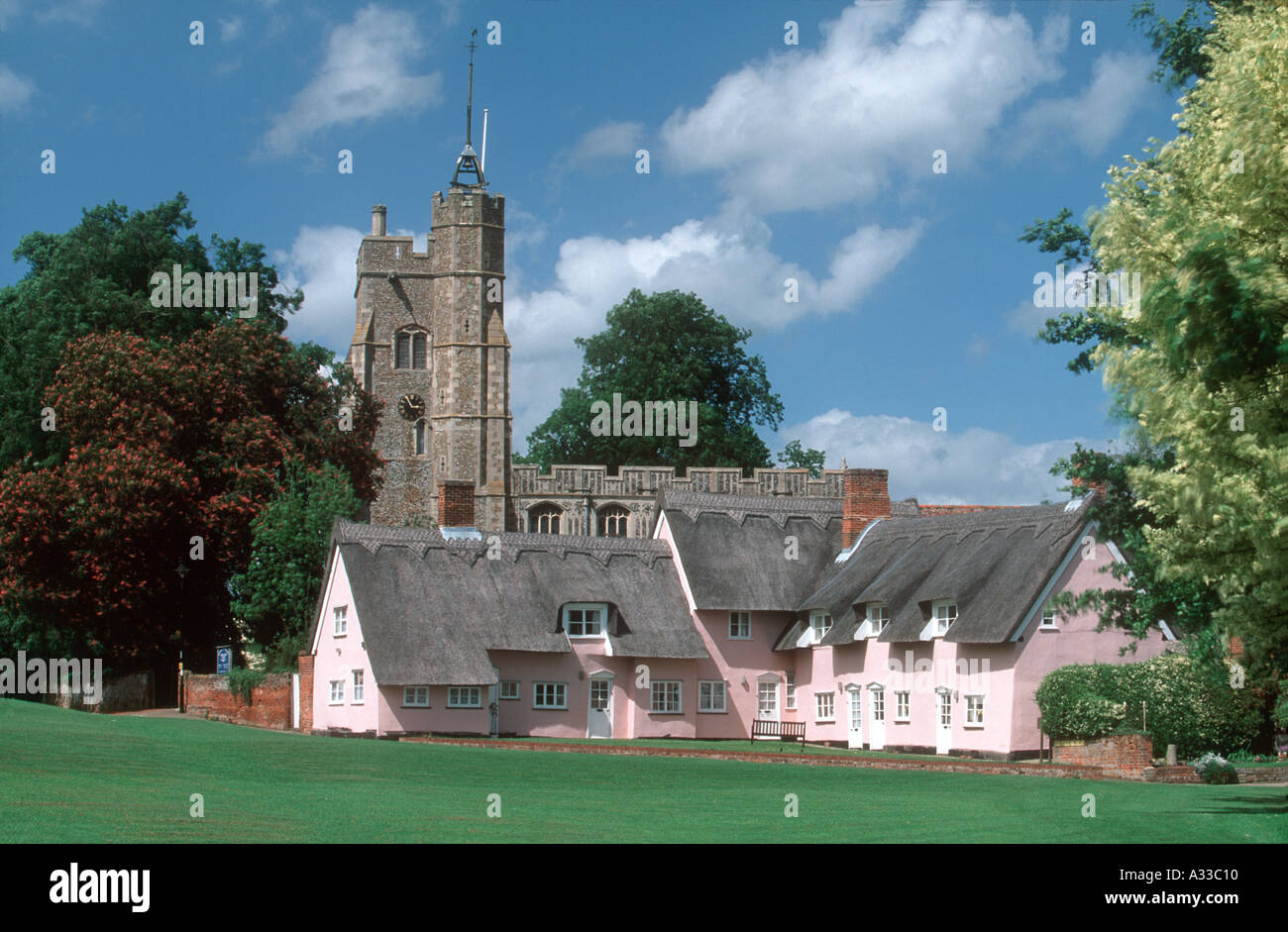 Cavendish Village Green Suffolk England East Anglia Stock Photo - Alamy