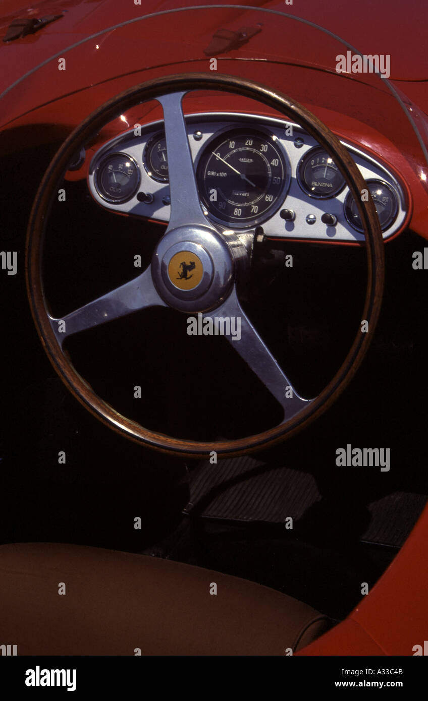 Ferrari Monza Steering Wheel Closeup Stock Photo - Alamy