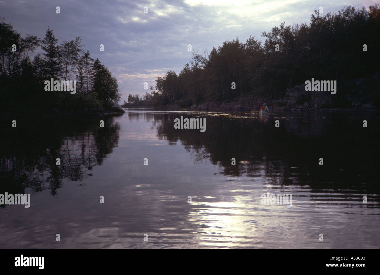 Canoeing Churchill River Stock Photo - Alamy
