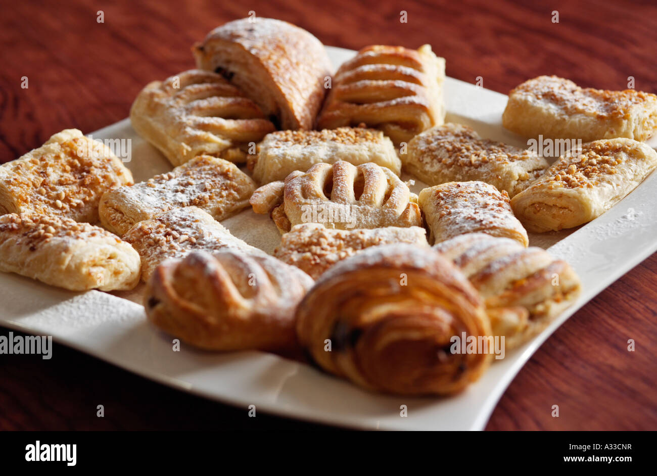 Danish pastries plate hi-res stock photography and images - Alamy