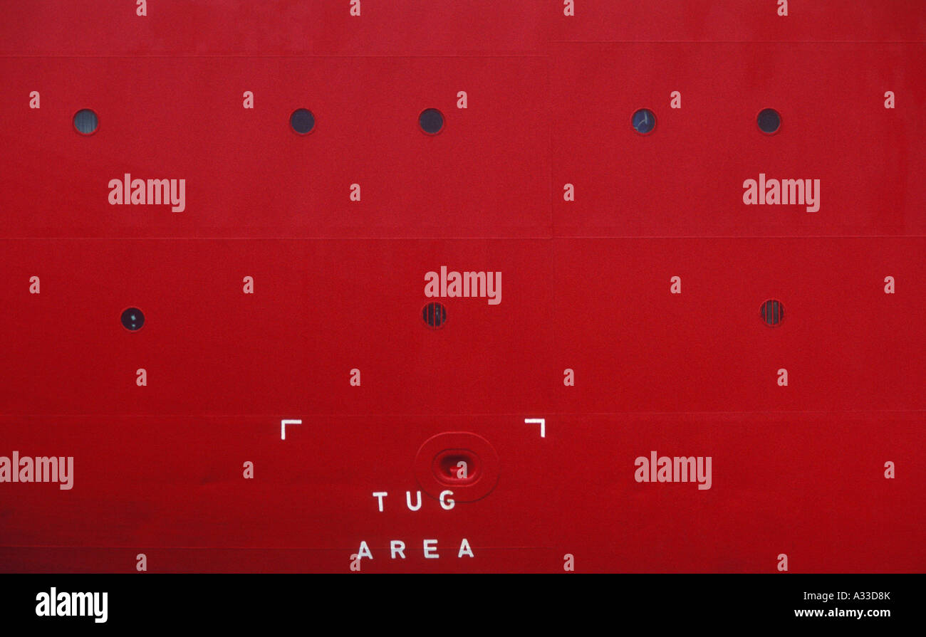 A closeup of a tug side area of a cruise ship Stock Photo - Alamy