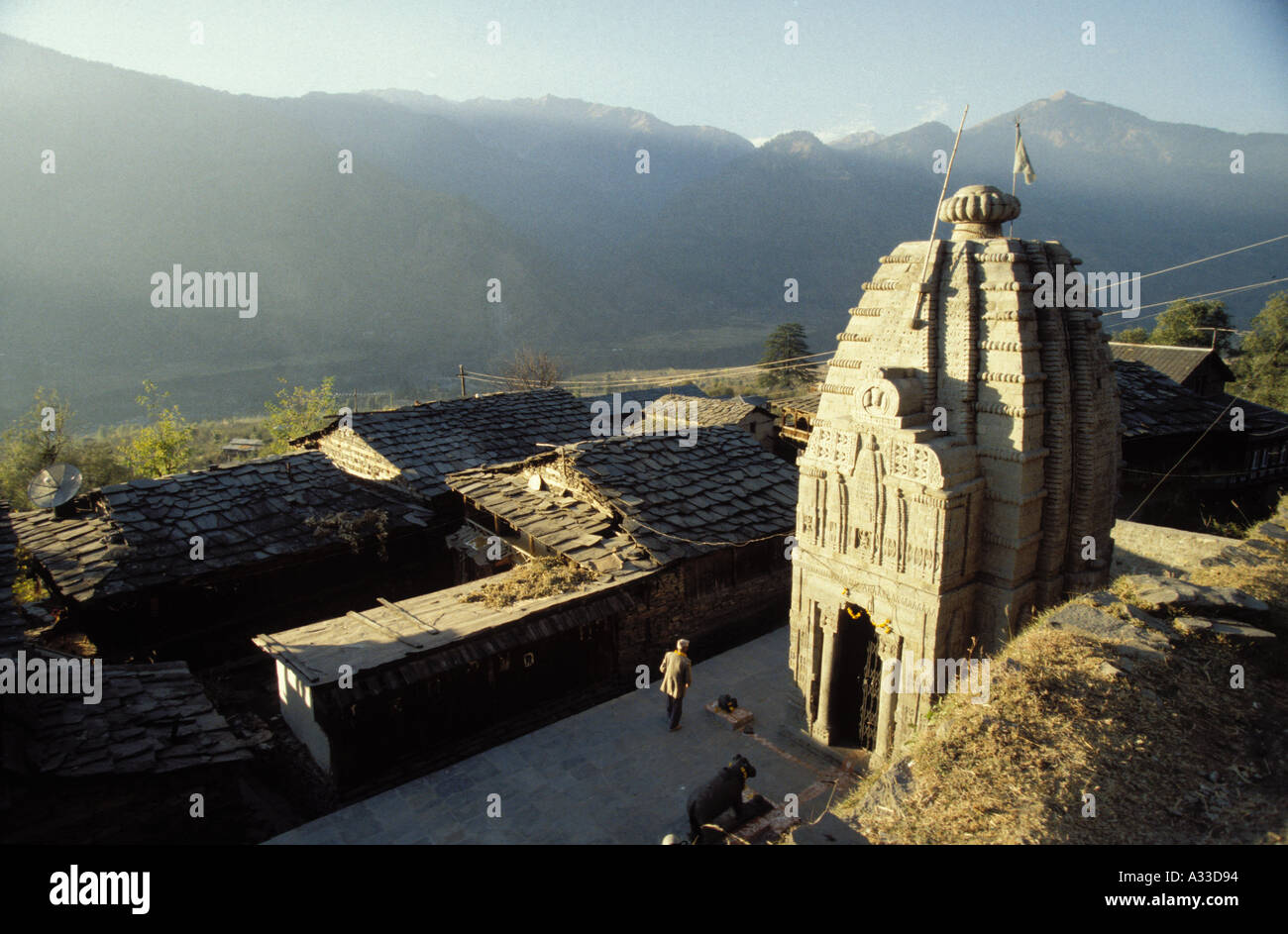 Hindu temple Kullu Valley Himachal Pradesh India Stock Photo - Alamy