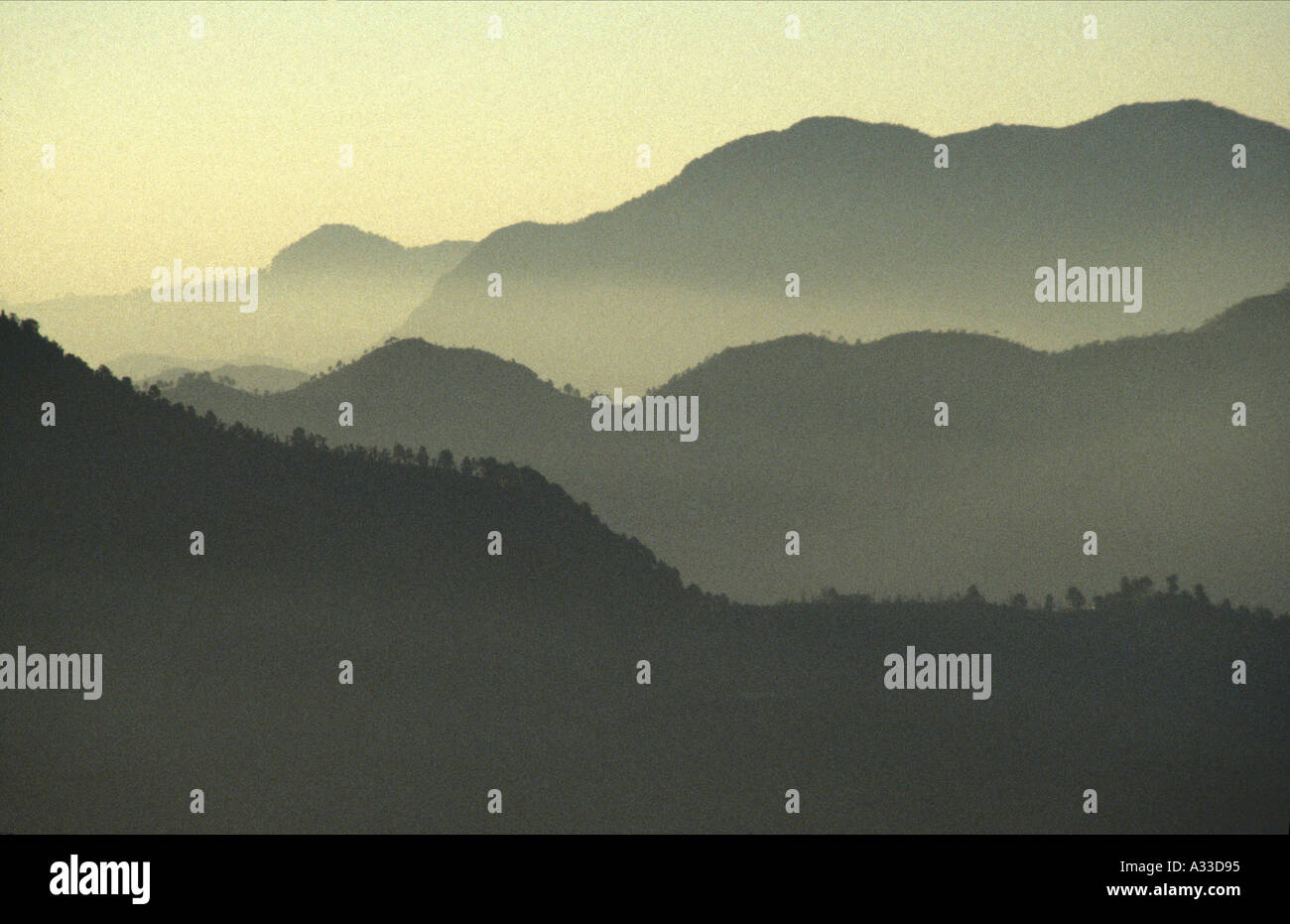 Mountain view from Simla Himachal Pradesh India Stock Photo - Alamy