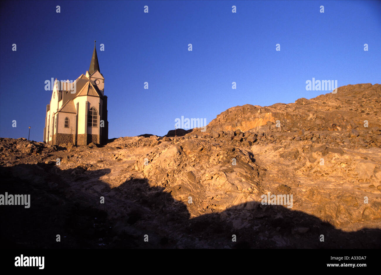 Church in desert Luderitz Namibia Stock Photo - Alamy