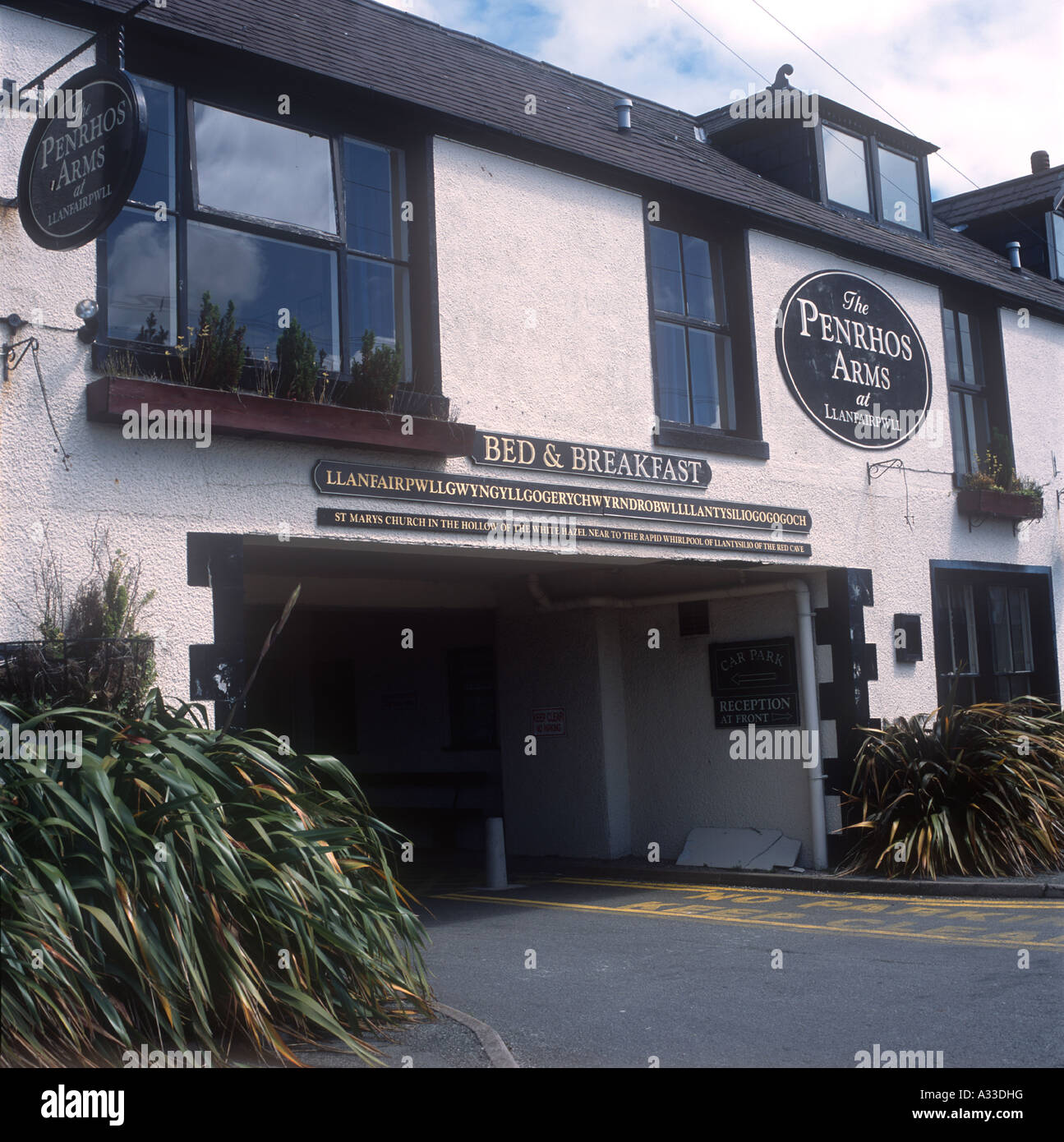 The Penrhos Arms Hotel Llanfair PG Anglesey North West Wales Stock ...