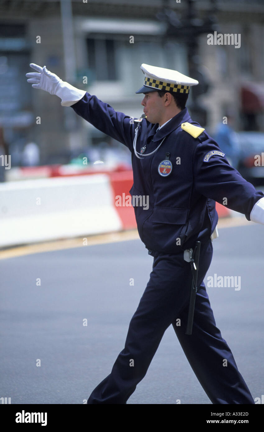 Traffic Policeman Paris France Stock Photo - Alamy