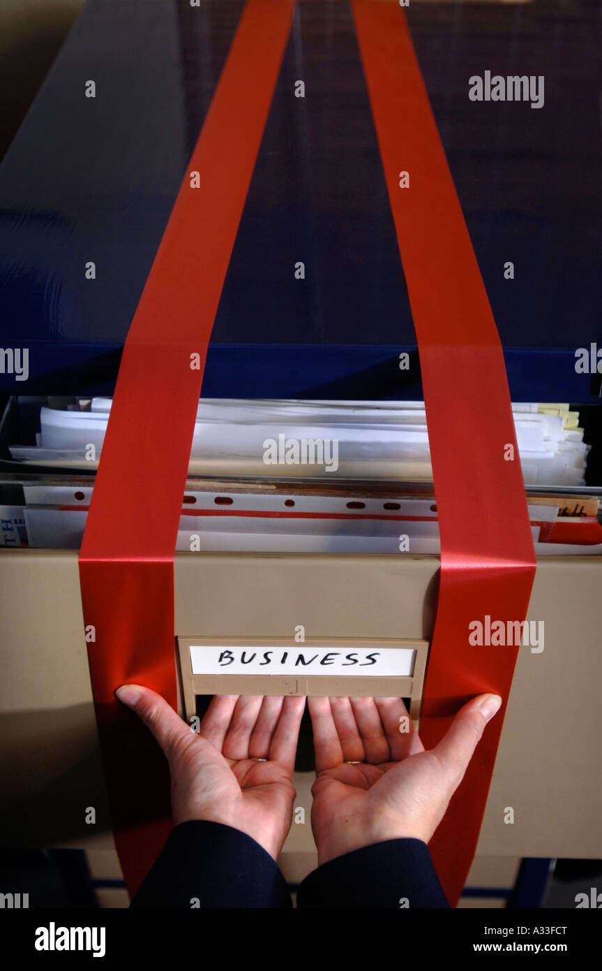 STOCK ILLUSTRATION OF RED TAPE RESTRICTIONS ON SMALL BUSINESS UK Stock ...