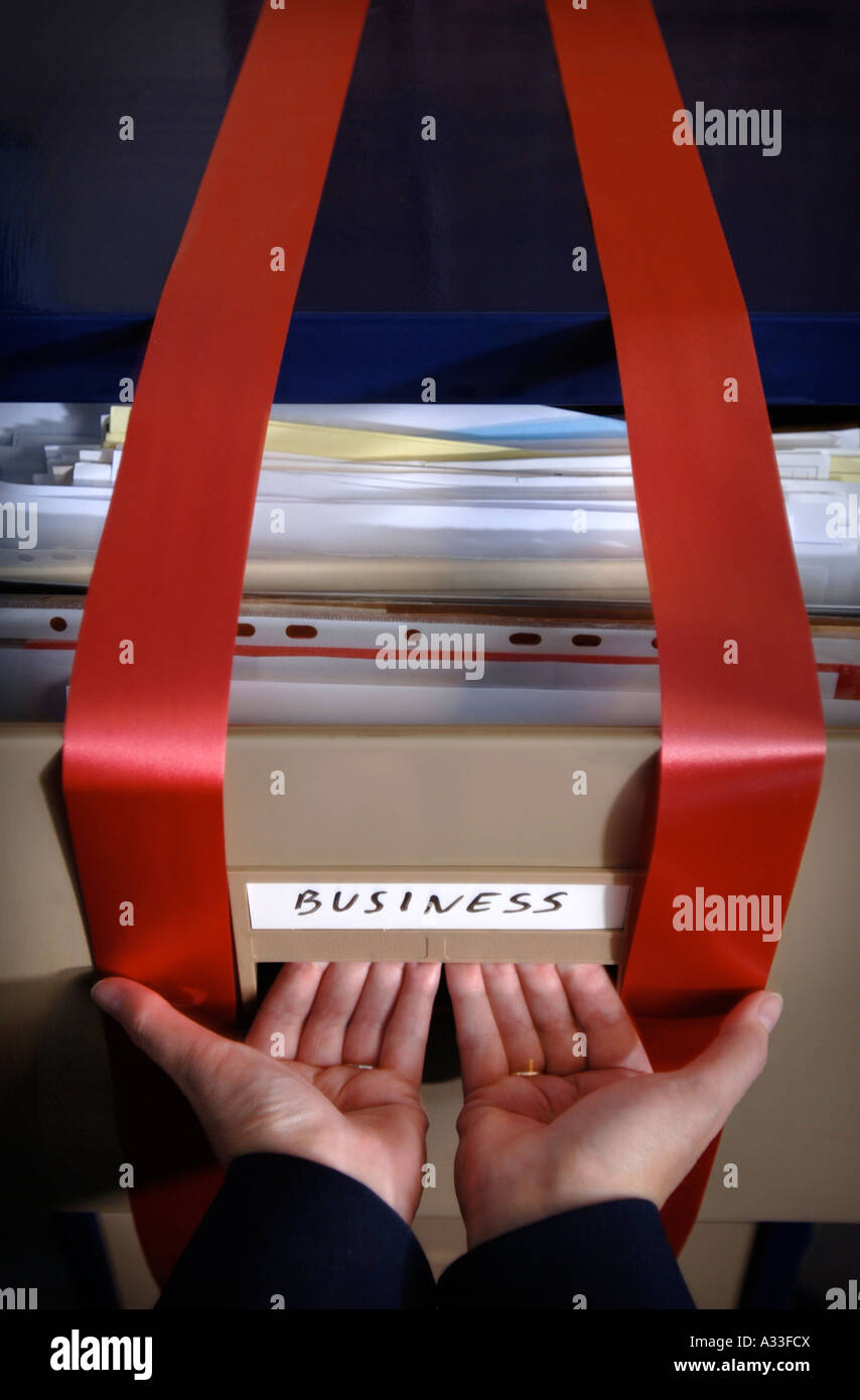 STOCK ILLUSTRATION OF RED TAPE RESTRICTIONS ON SMALL BUSINESS UK Stock ...