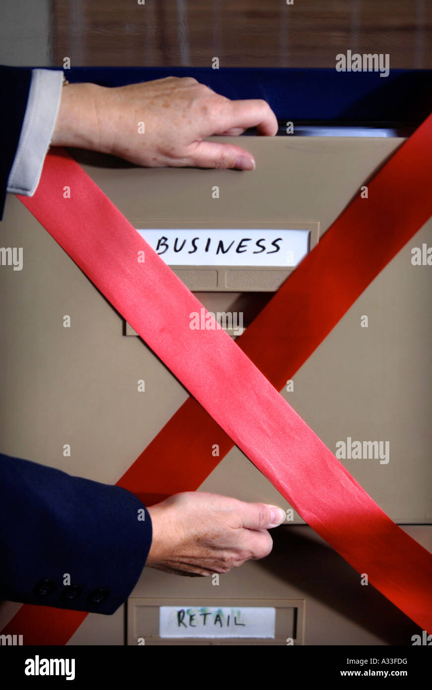 STOCK ILLUSTRATION OF RED TAPE RESTRICTIONS ON SMALL BUSINESS UK Stock ...