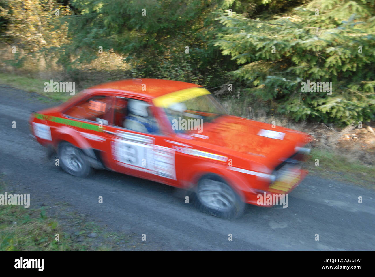 Race Car Cambrian Rally Sport and Leisure Wales Stock Photo - Alamy