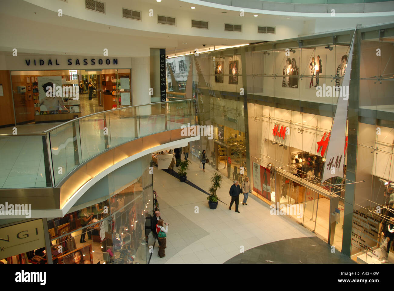Interior Capitol Shopping Centre Cardiff City Centre South Wales Stock ...