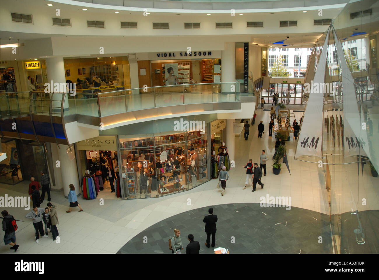 Interior Capitol Shopping Centre Cardiff City Centre South Wales Stock ...