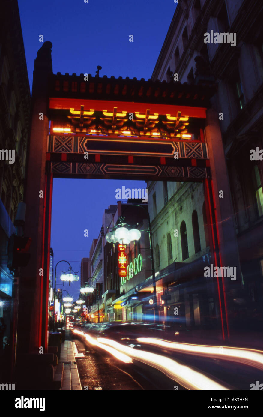 Chinatown on Little Bourke Street Melbourne Victoria Australia Stock ...