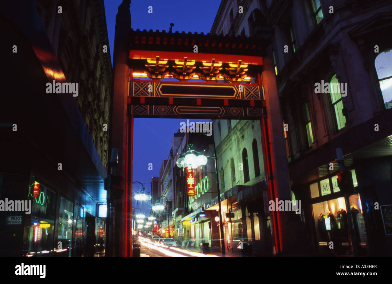 Chinatown on Little Bourke Street Melbourne Victoria Australia Stock ...