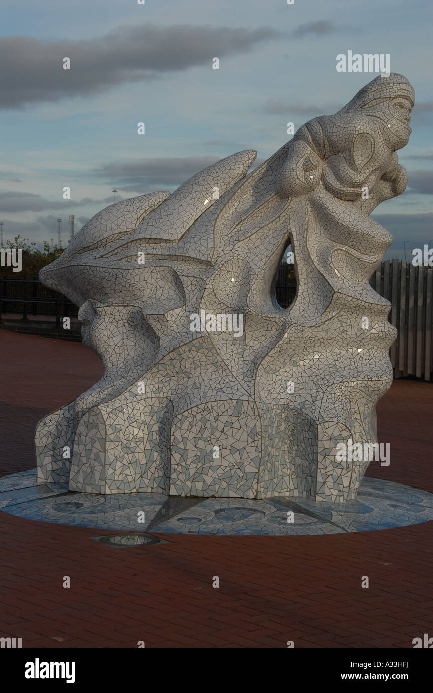 Captain Scott Memorial Sculpture Cardiff Bay South Wales Stock Photo ...