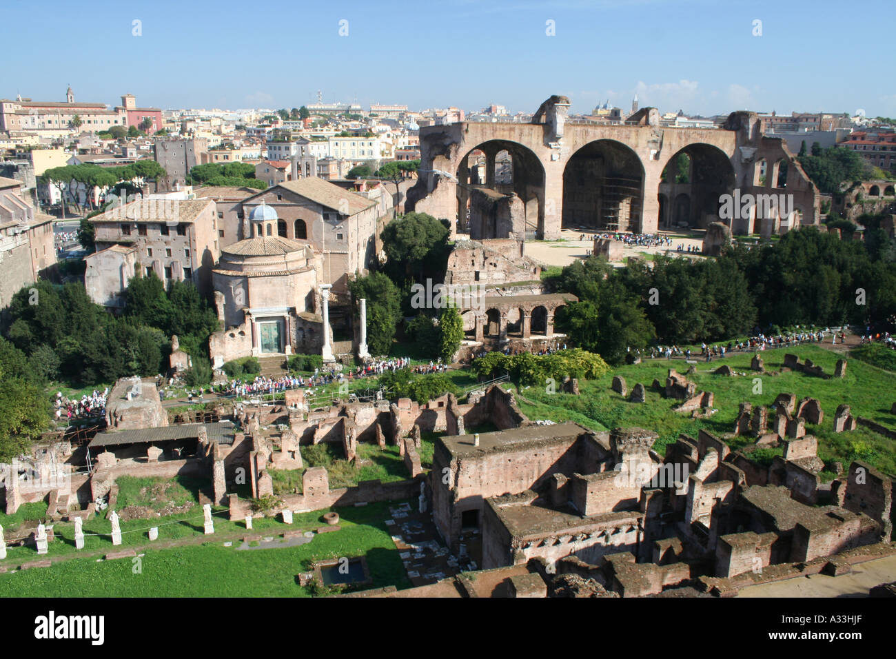 Fori Romani ancient Roman ruins in the city centre, Rome, Lazio, Italy ...
