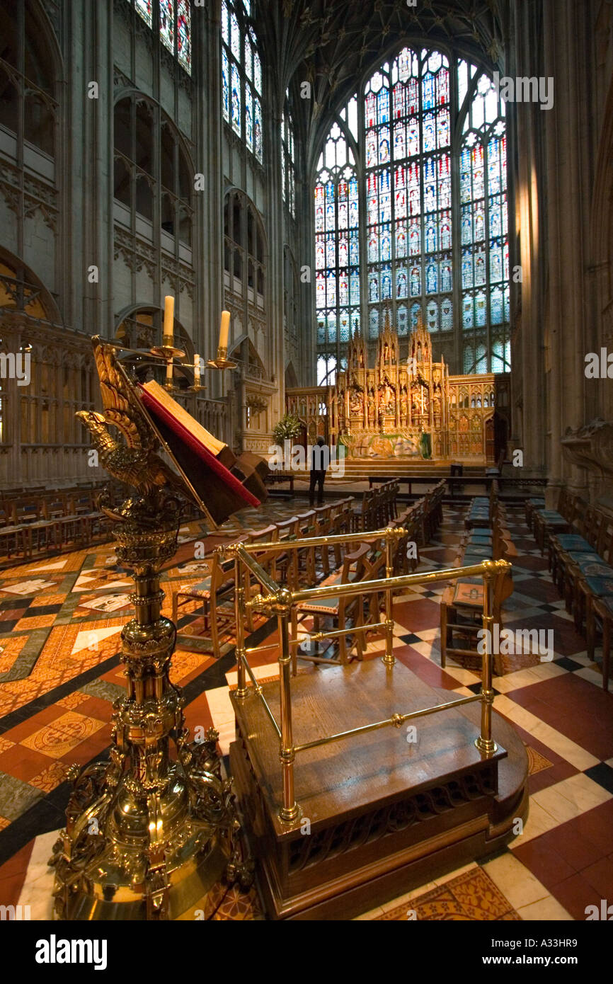 Interior, Gloucester Cathedral, Gloucestershire, England Stock Photo ...