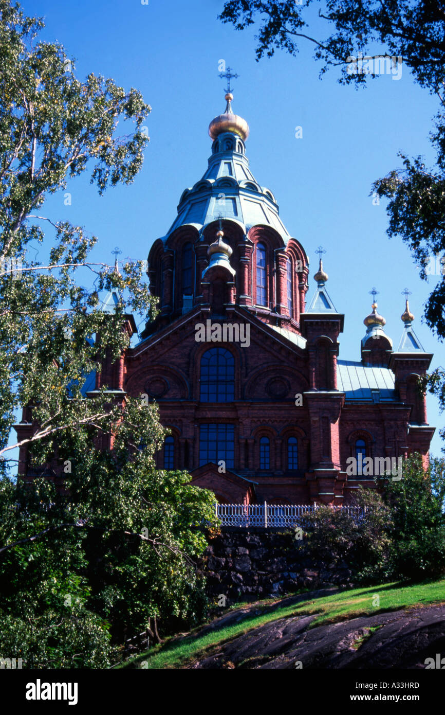 Uspenski Cathedral Russian Orthodox Church in Helsinki Finland Stock ...
