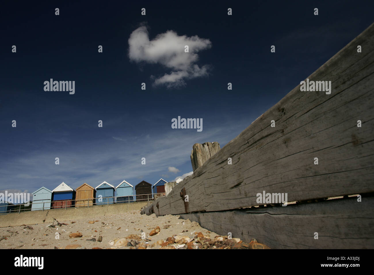 a polarized avon beach landscape near christchurch hampshire with beach ...