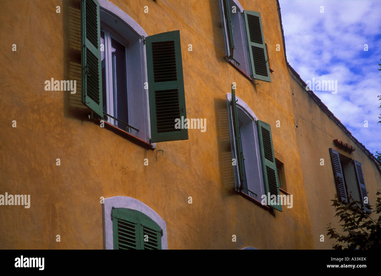 Traditional french building with shuttered windows, Provence, South of ...