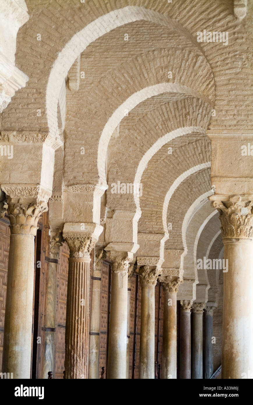 The Great Mosque of Kairouan, Tunisia. 9th Century. Colonnade detail ...