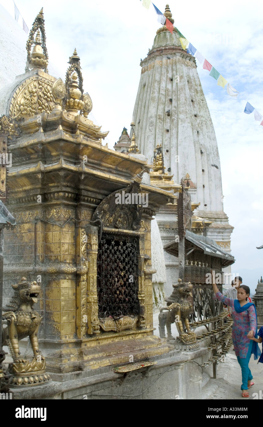 Swayambhunath or Monkey Temple, Kathmandu, Nepal Stock Photo - Alamy
