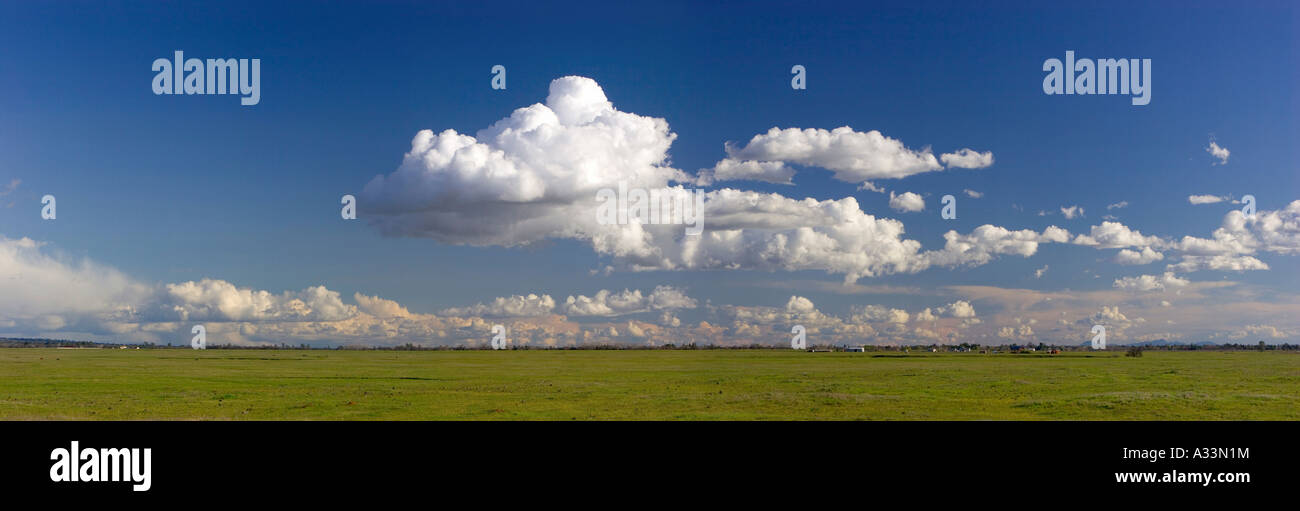 Spring clouds over rangeland in the Sacramento Valley of northern ...